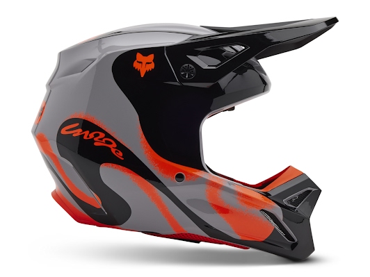 FOX V1ヘルメット トーント ブラック L(59-60cm) バイク 頭 保護 オフロード 32046-001-L（FOX RACING V1ヘルメット エモーション スチールグレー ...